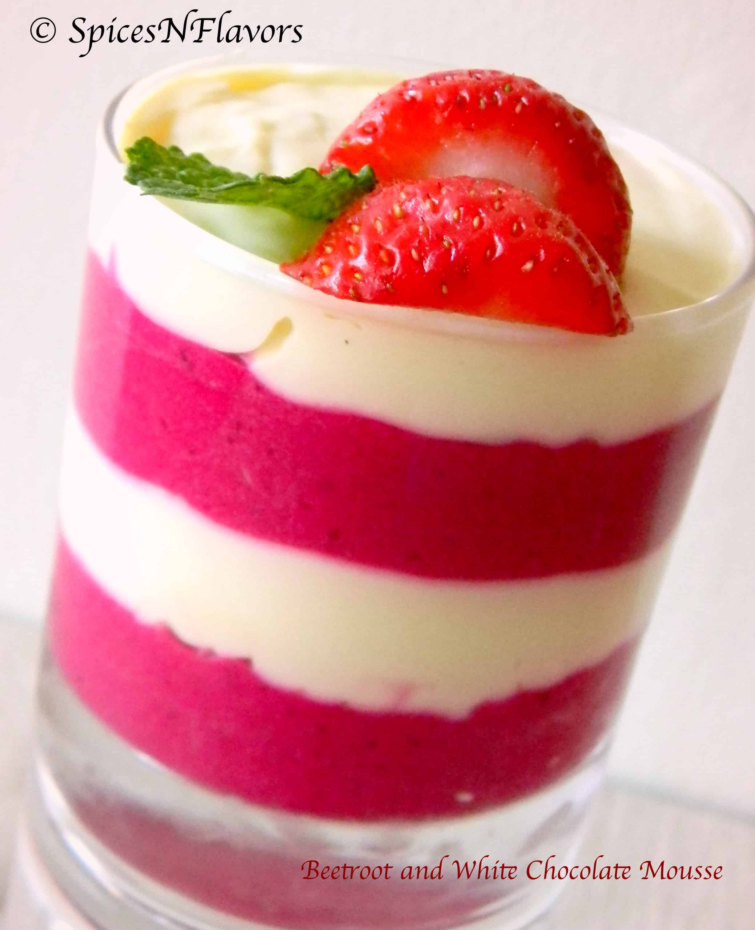 Beetroot and White Chocolate Mousse - Spices N Flavors