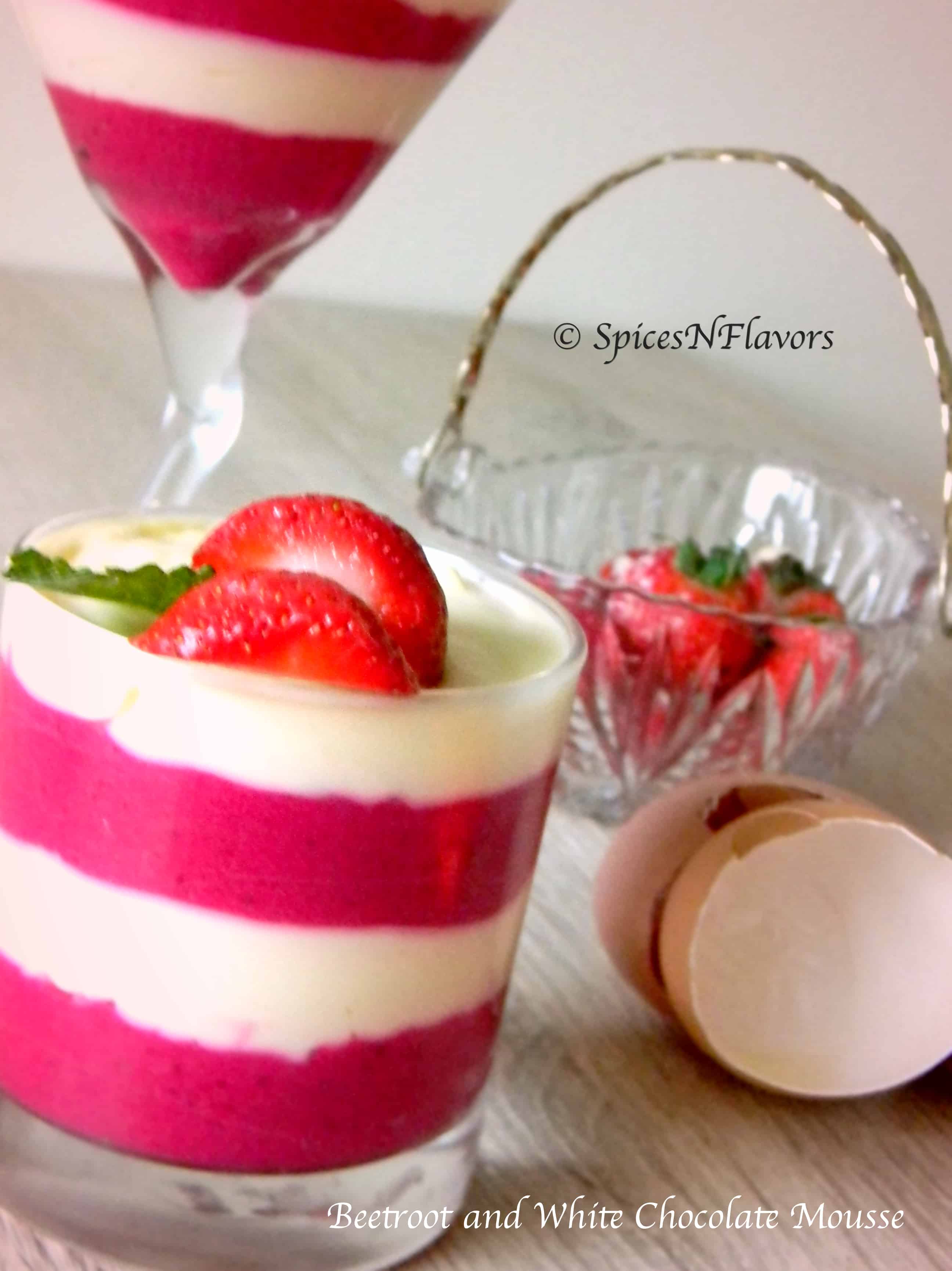 Beetroot and White Chocolate Mousse - Spices N Flavors