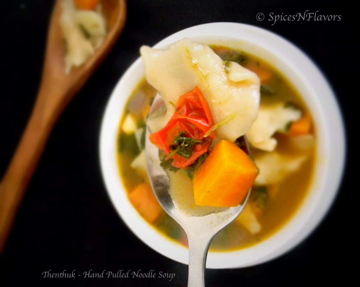 Thenthuk - Hand Pulled Noodle Soup - Spices N Flavors