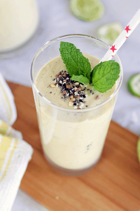 Mango Cheesecake Smoothie - Dessert for Breakfast - Spices N Flavors