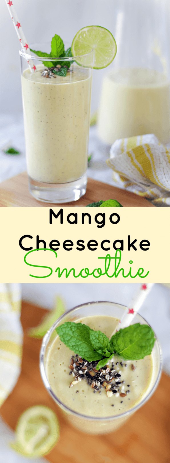 Mango Cheesecake Smoothie - Dessert for Breakfast - Spices N Flavors