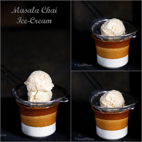 Masala Chai Ice-Cream - No Churn recipe - Spices N Flavors