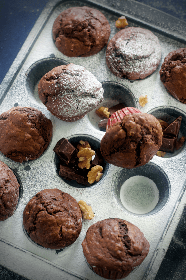Chocolate Muffins - Beginners Baking Series - Spices N Flavors