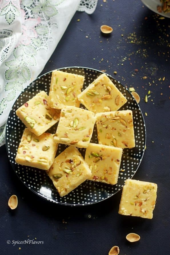 Milk Powder Burfi - Diwali special Indian sweet - Spices N Flavors