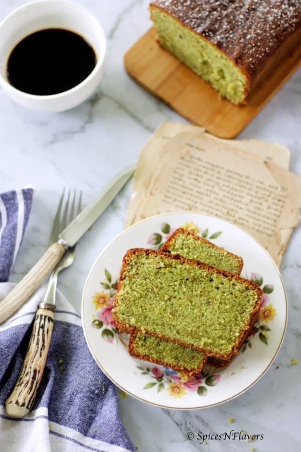 Pistachio Loaf Cake | How to make Pistachio Cake - Spices N Flavors