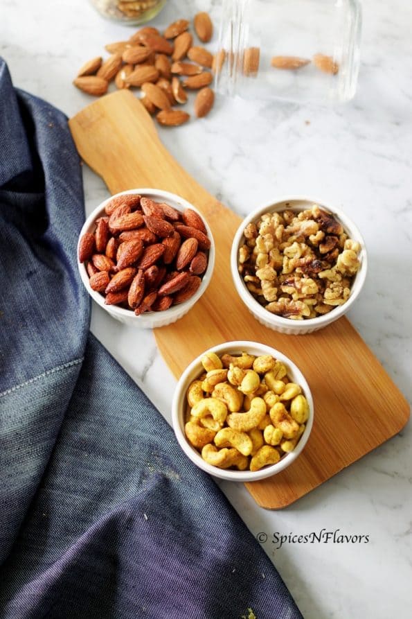 Spiced Roasted Nuts in Microwave | Microwave Snacks - Spices N Flavors