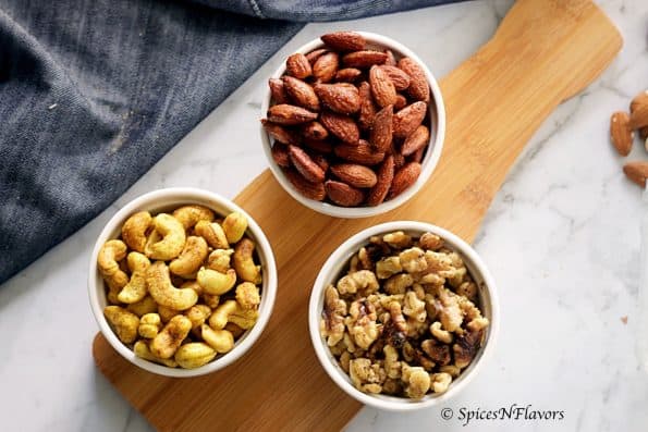 Spiced Roasted Nuts in Microwave | Microwave Snacks - Spices N Flavors