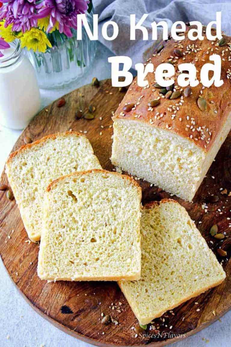 Easy Super Soft No Knead Bread recipe in 5 steps - Spices N Flavors