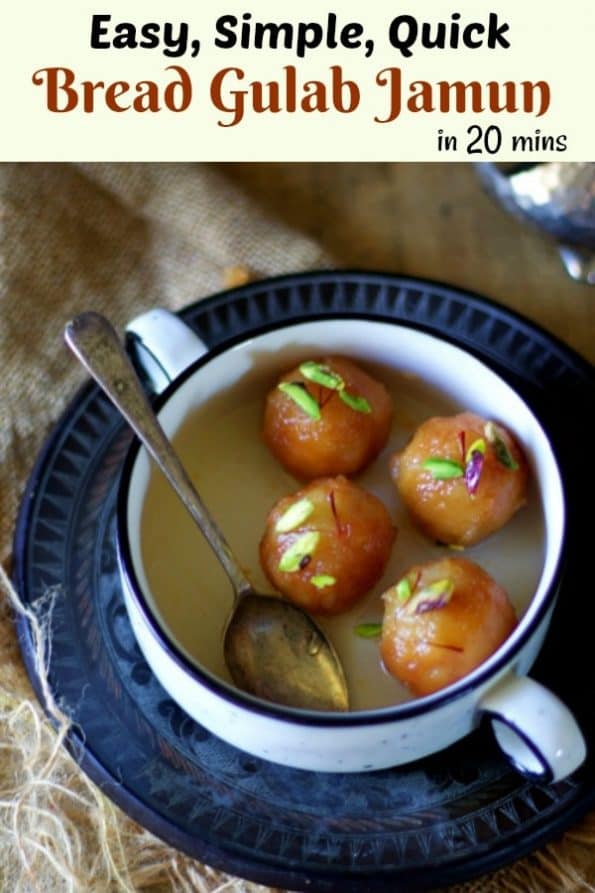 Bread Gulab Jamun Recipe | Instant Gulab Jamun - Spices N Flavors