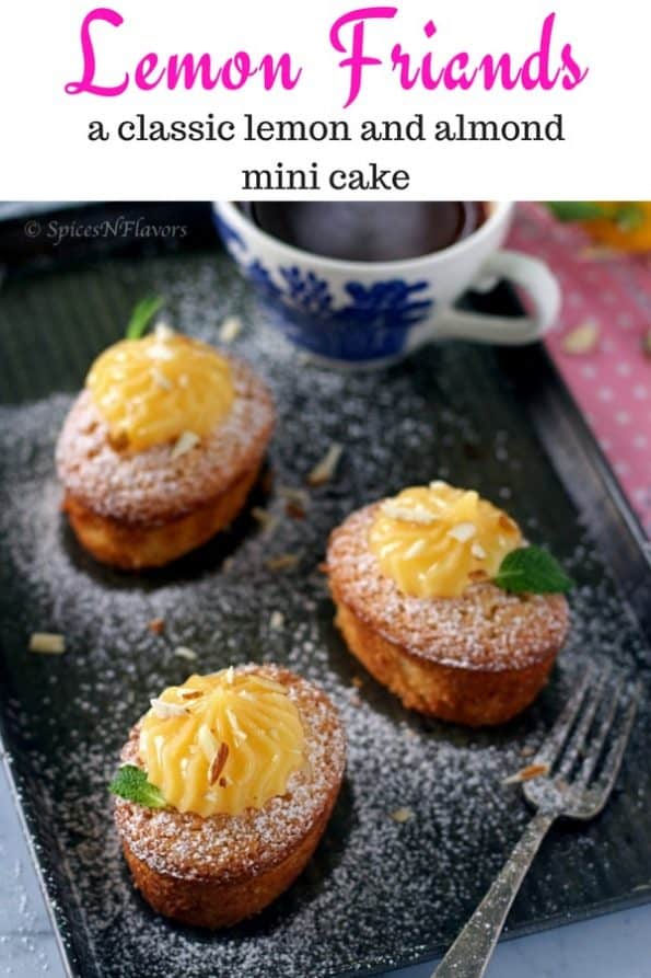 Lemon Friands with Lemon Curd | Basic Friand Recipe - Spices N Flavors