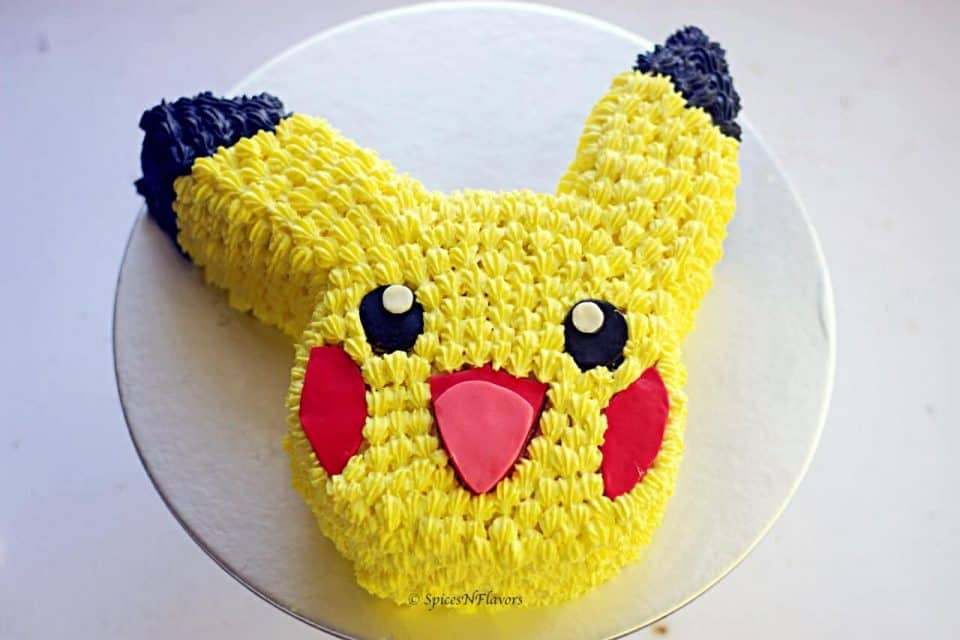 Pikachu Cake Tutorial - Easy Step by Step format - Spices N Flavors
