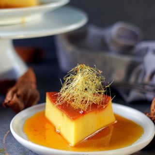 Instant Pot Caramel Bread Pudding (Eggless) - Spices N Flavors