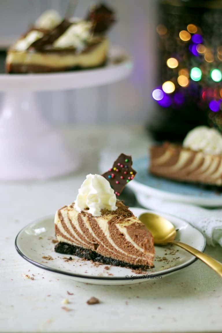 Instant Pot Marble Cheesecake - Spices N Flavors