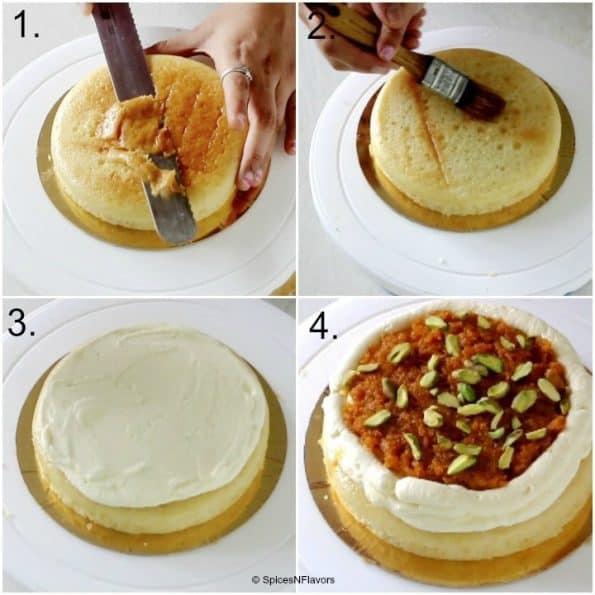 Gajar Ka Halwa Cake - Indian Carrot Cake - Spices N Flavors