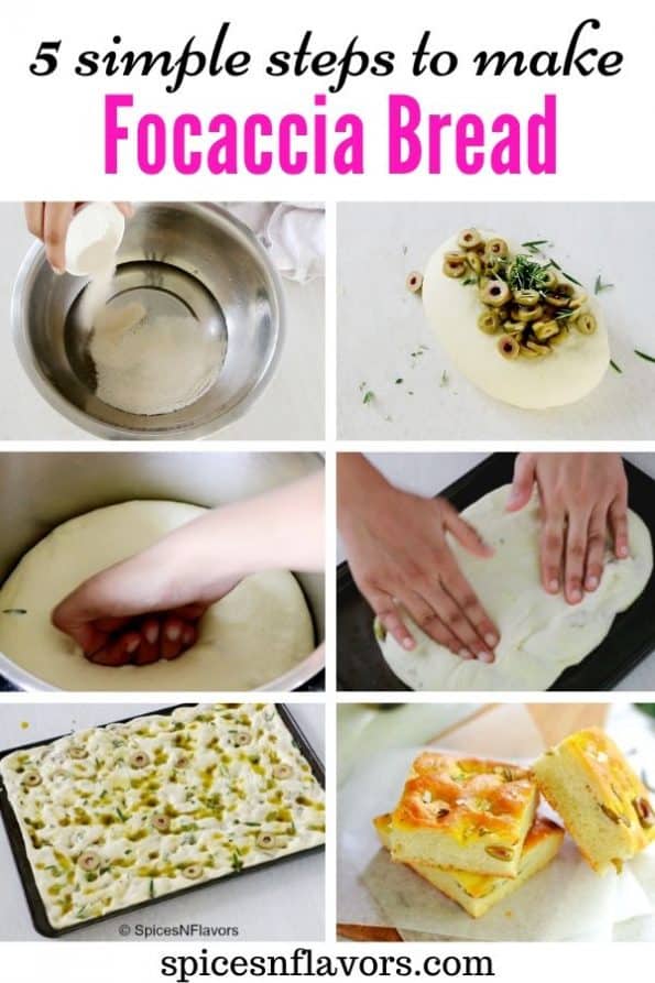 Focaccia Bread recipe in 5 simple steps - Spices N Flavors