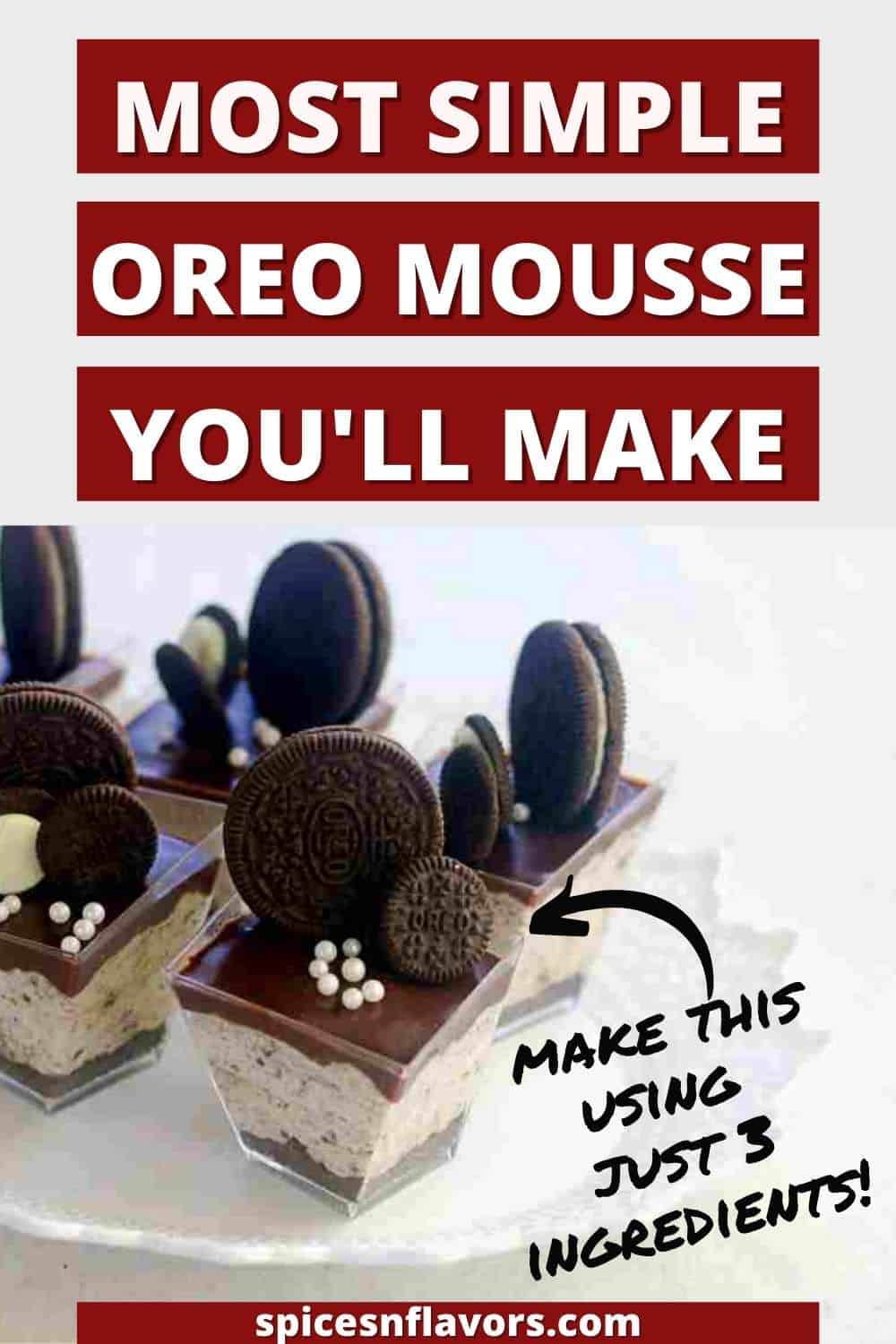 Quick Oreo Mousse recipe in 10 mins - Spices N Flavors