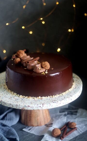 Rich and Classy Eggless Dutch Truffle Cake - Spices N Flavors