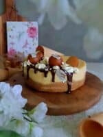 Eggless Gulab Jamun Cheesecake recipe - Spices N Flavors