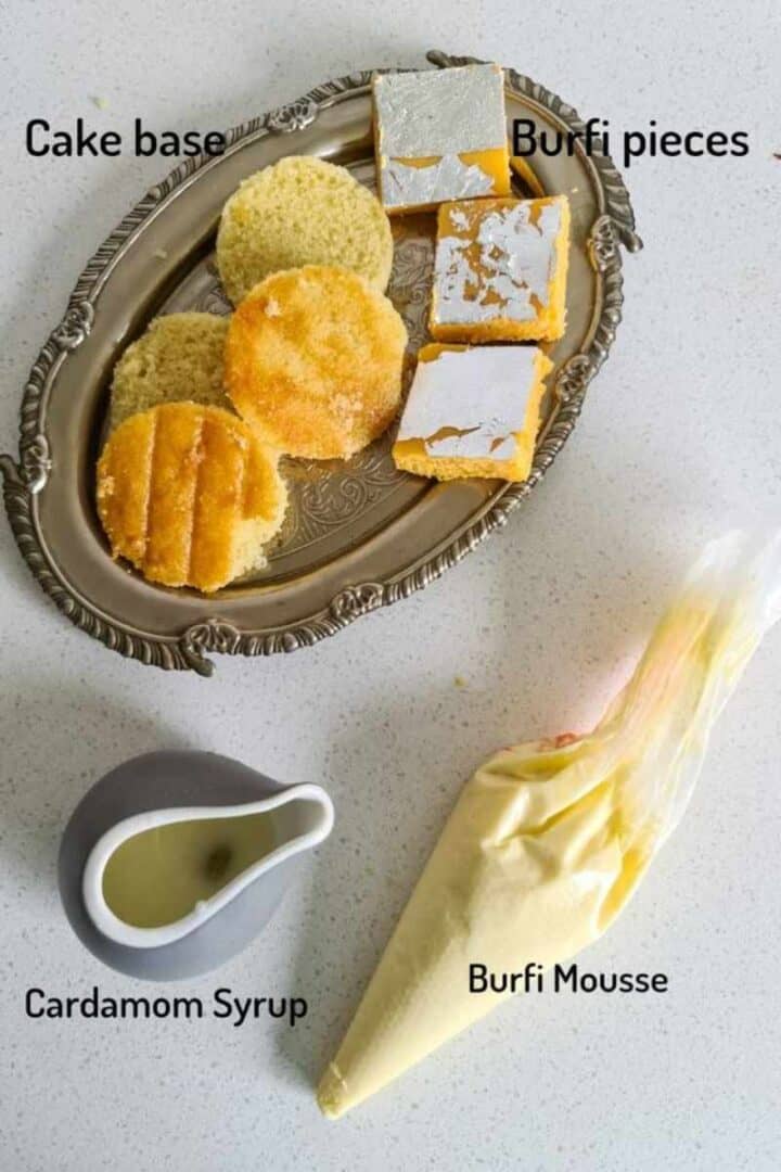 Eggless Burfi Cake Jars - Spices N Flavors