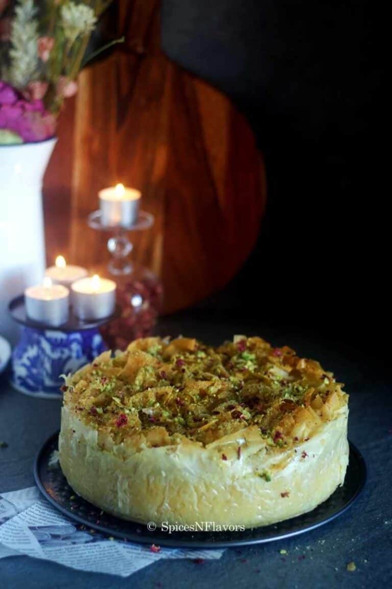 The Best Baked Baklava Cheesecake recipe - Spices N Flavors