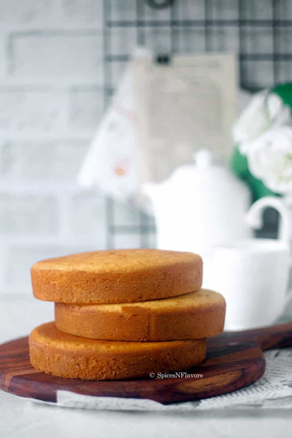 Eggless Condensed Milk Cake - Vanilla Cake - Spices N Flavors