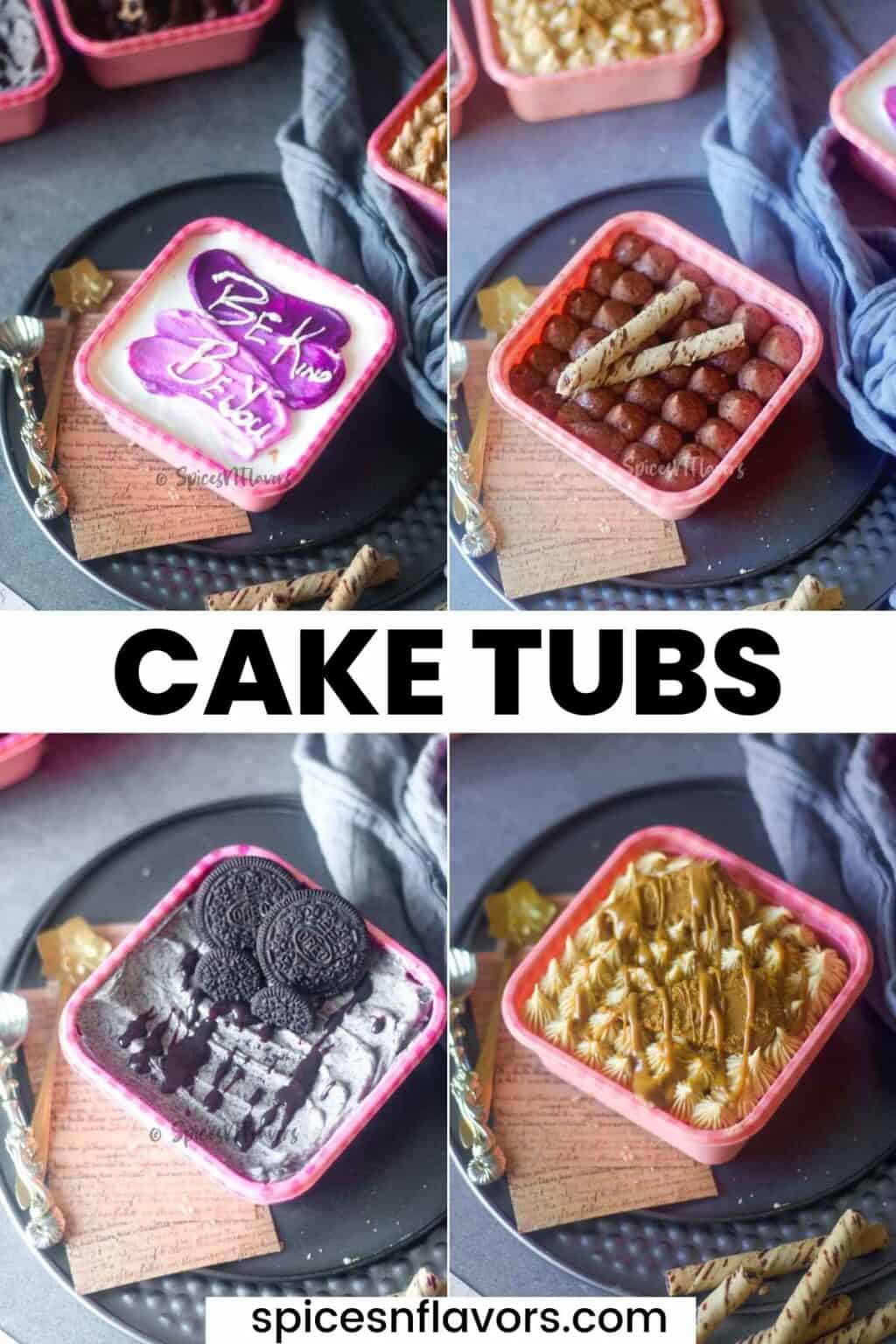 Cake Tub (Tub Cake) Recipe - 4 flavours - Spices N Flavors