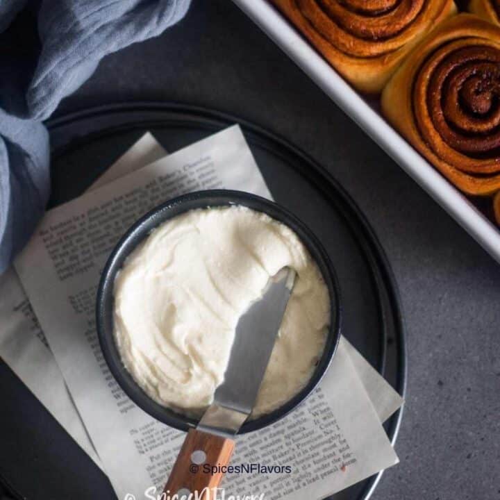 Quick Cinnamon Roll Icing without Cream Cheese - Spices N Flavors