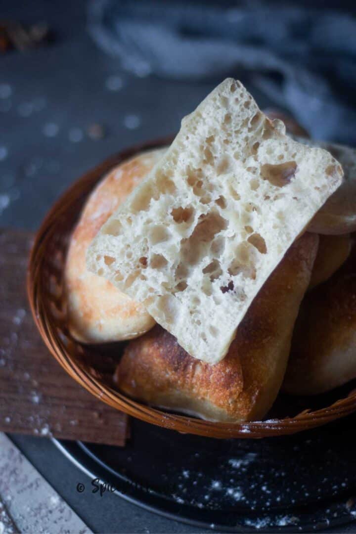 Ciabatta Roll Recipe using just 4 ingredients - Spices N Flavors
