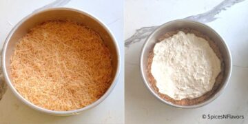 Knafeh recipes (Lebanese Kunafa recipe) with Cream - Spices N Flavors