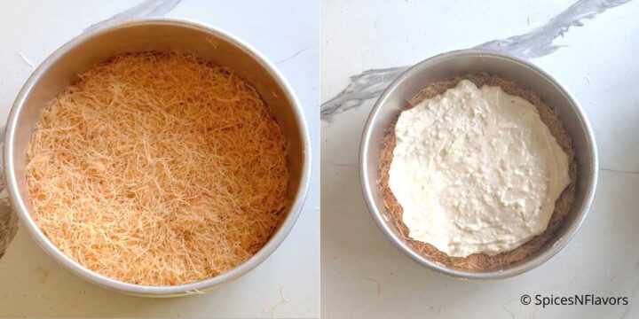 Knafeh recipes (Lebanese Kunafa recipe) with Cream - Spices N Flavors