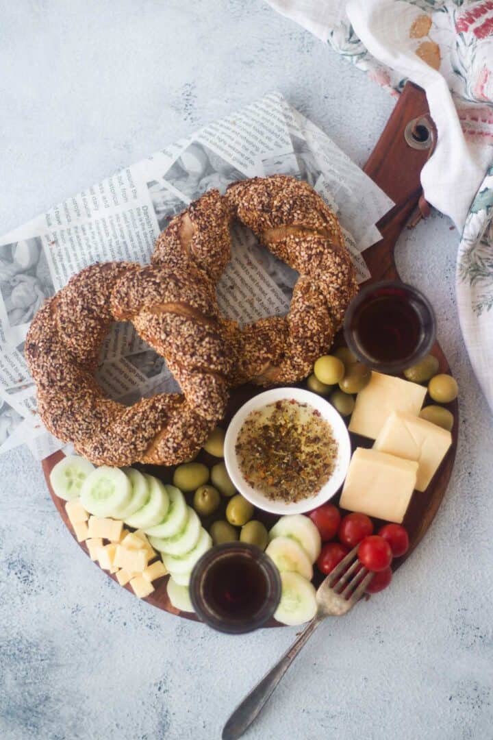 Turkish Simit Recipe tutorial - Bagel Bread Style - Spices N Flavors
