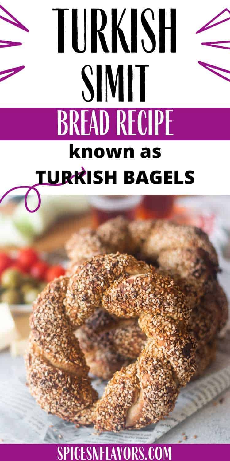 Turkish Simit Recipe tutorial - Bagel Bread Style - Spices N Flavors