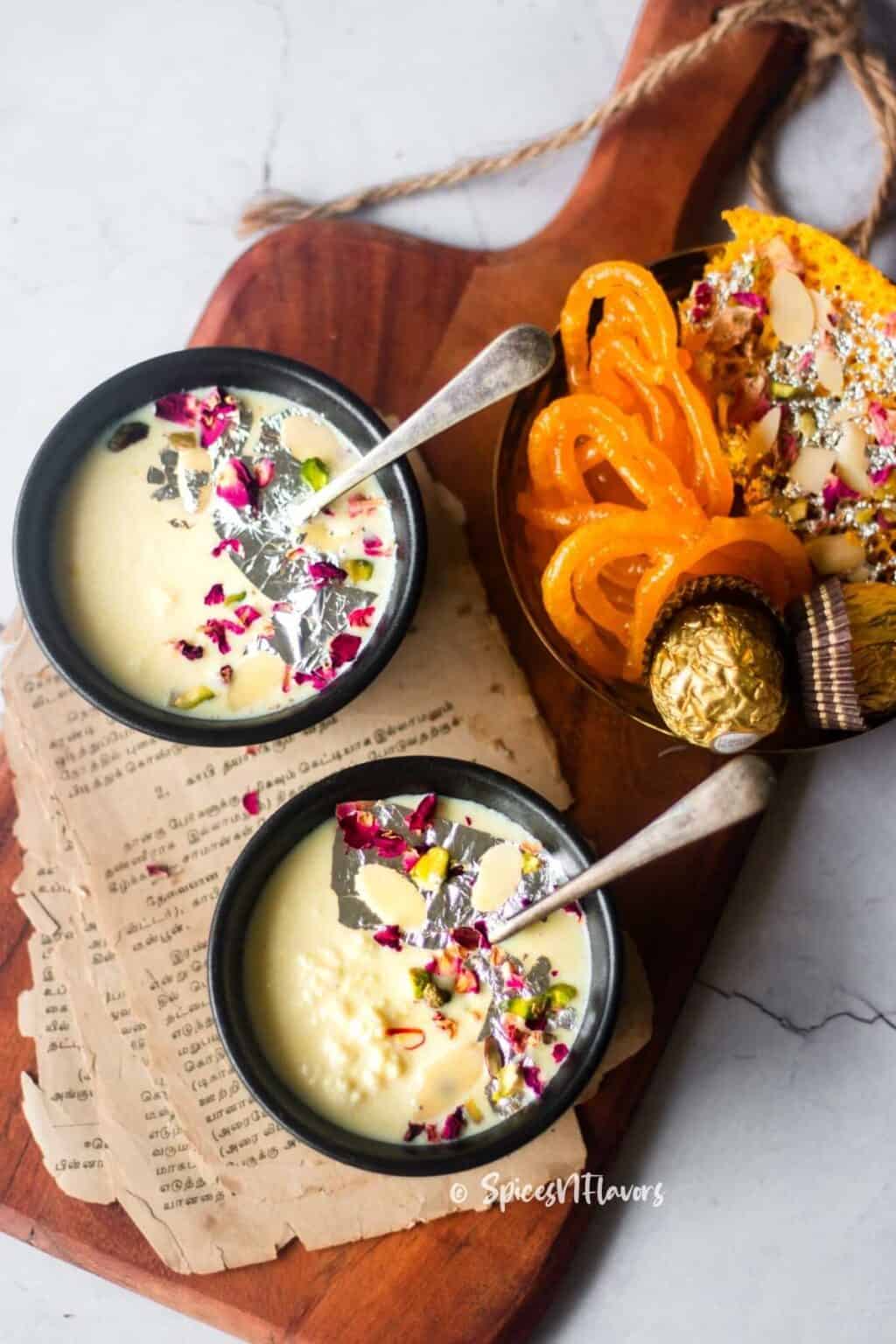 Make Easy and Quick Instant Rabdi Recipe in 20 mins - Spices N Flavors