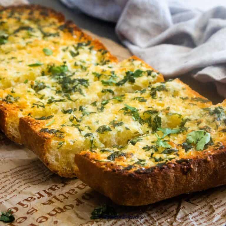 Easy Cheesy Garlic Ciabatta Bread recipe in 15 mins - Spices N Flavors
