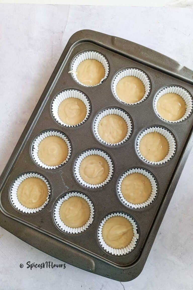 The Best Eggless Vanilla Cupcake recipe with Oil - Spices N Flavors