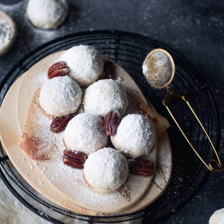 Mexican Polvorones Cookie recipe - Wedding Cookies - Spices N Flavors