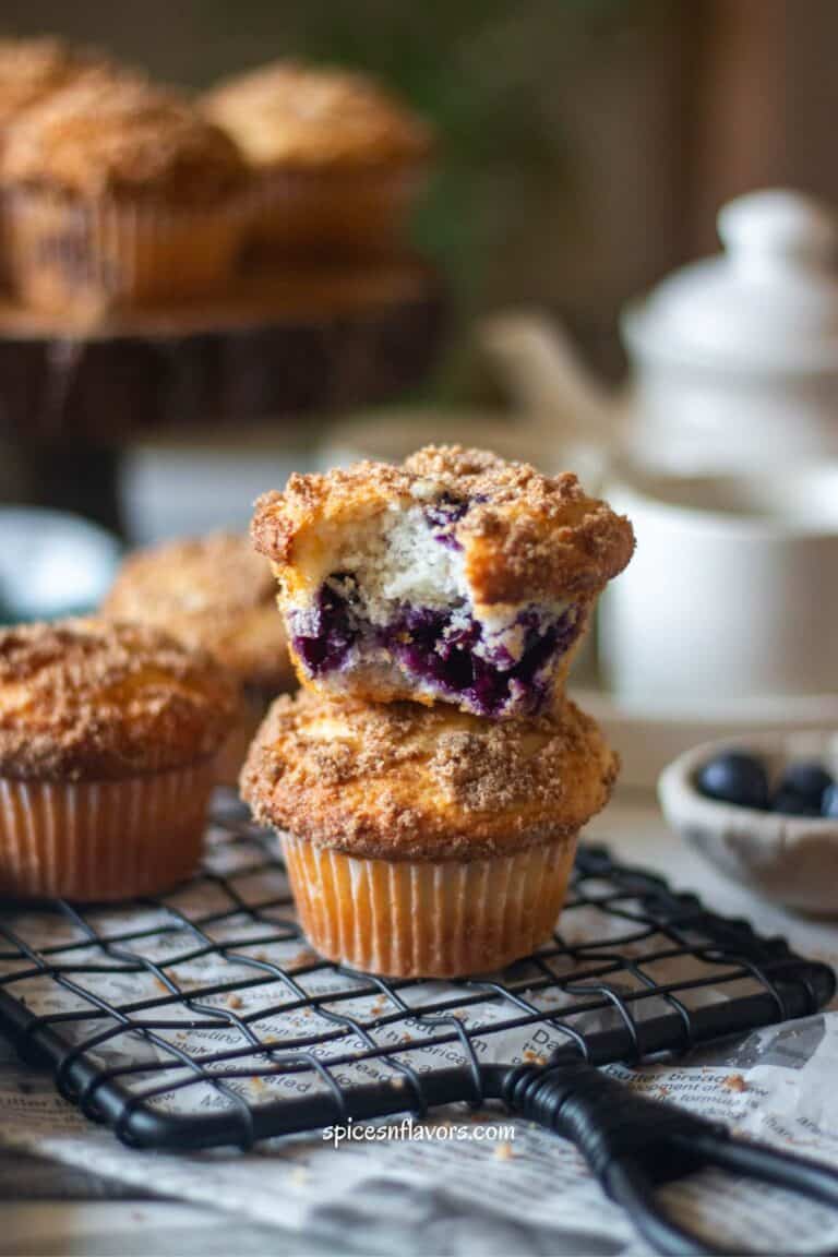 Easy Blueberry Muffin Cake Mix recipe - so Moist!! - Spices N Flavors