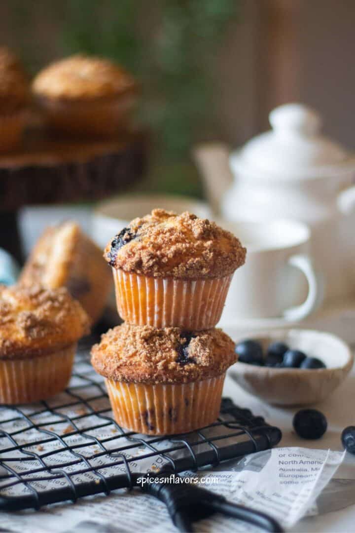 Easy Blueberry Muffin Cake Mix recipe - so Moist!! - Spices N Flavors