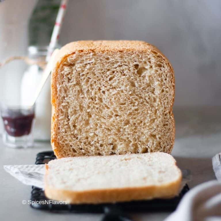 100% Best Whole Wheat Bread Machine recipe you need - Spices N Flavors