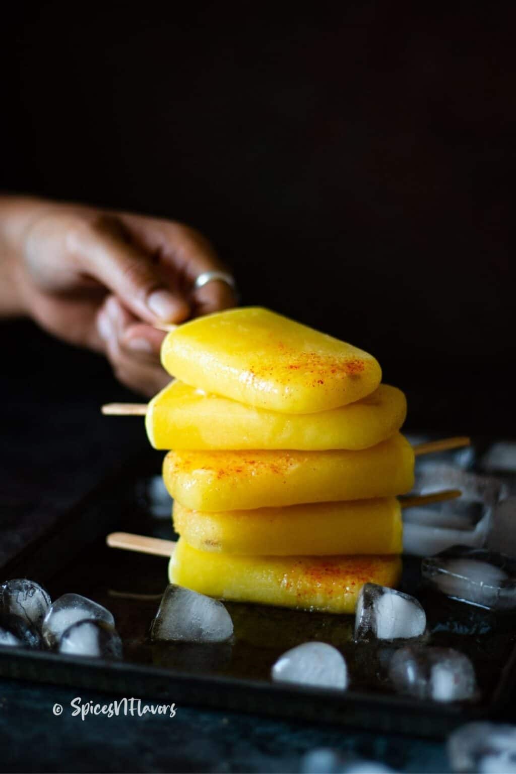 How to make Pineapple Popsicles -Quick Easy recipe - Spices N Flavors