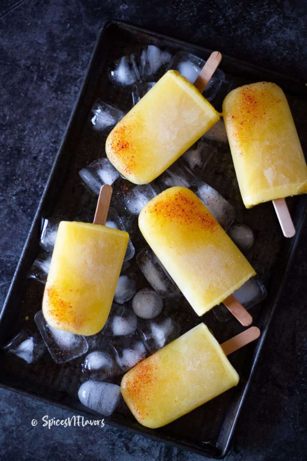 How to make Pineapple Popsicles -Quick Easy recipe - Spices N Flavors