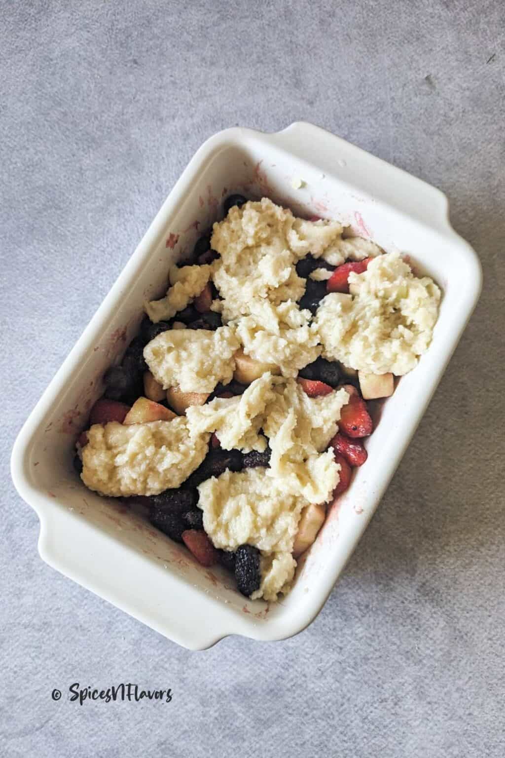 How to make Fruit Cobbler - Easy and Quick recipe - Spices N Flavors