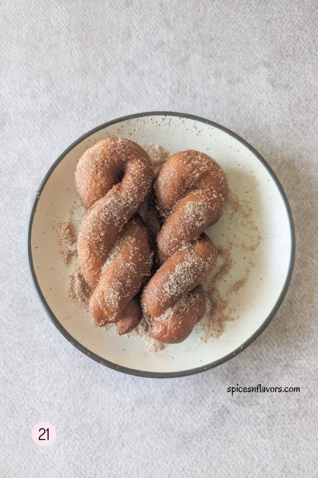Soft and Fluffy Twisted Doughnut Recipe - kkwabaegi - Spices N Flavors