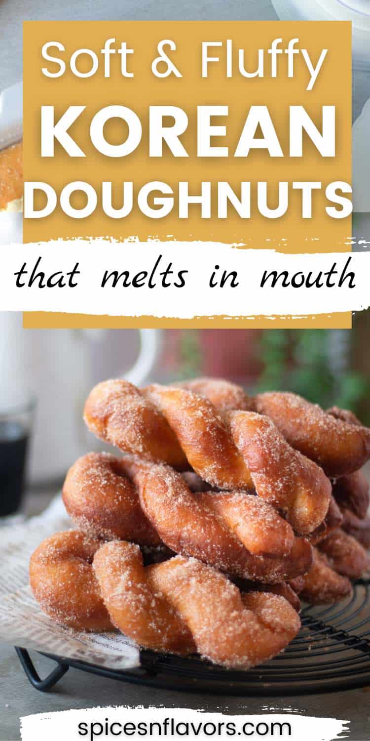 Soft and Fluffy Twisted Doughnut Recipe - kkwabaegi - Spices N Flavors