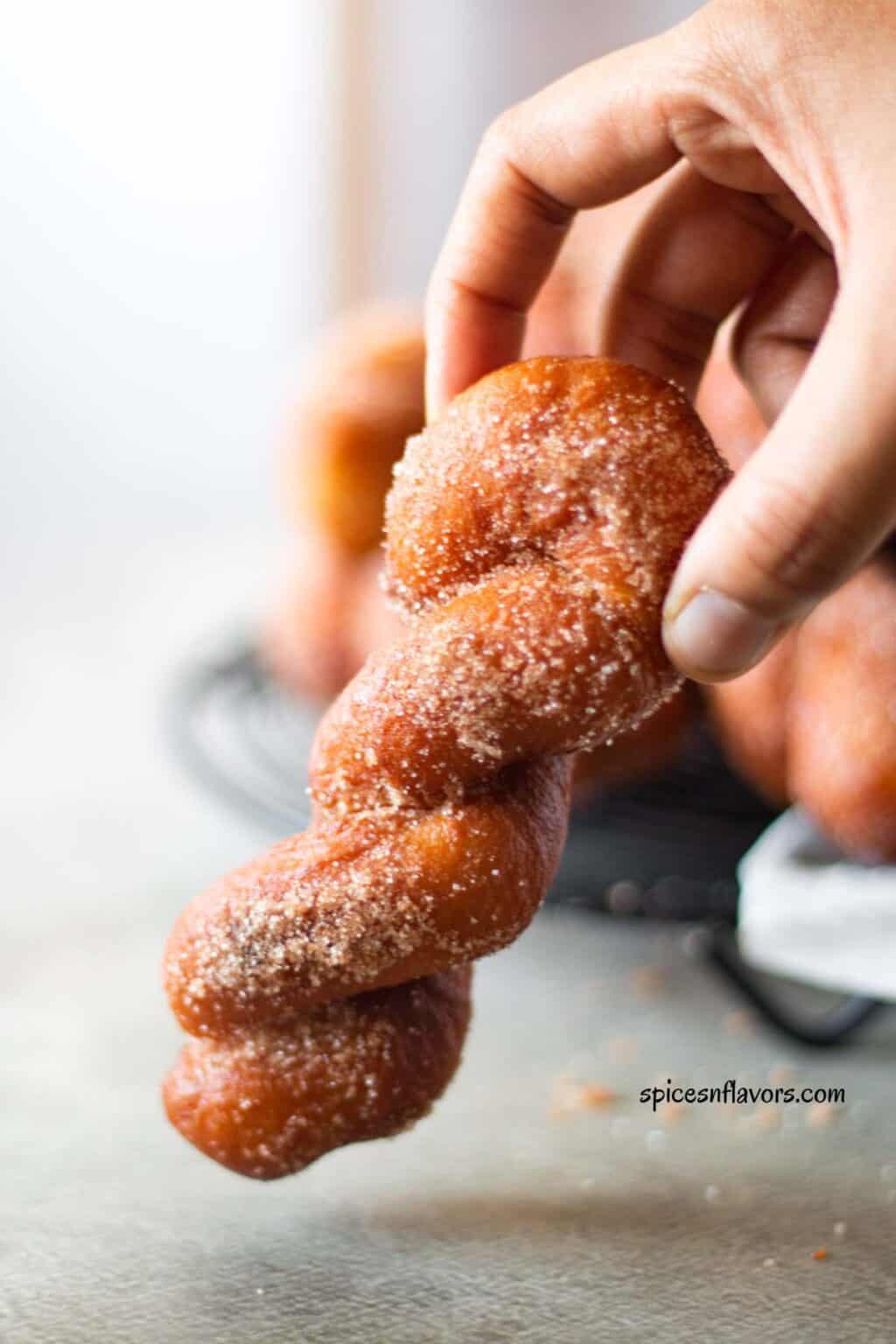 Soft and Fluffy Twisted Doughnut Recipe - kkwabaegi - Spices N Flavors