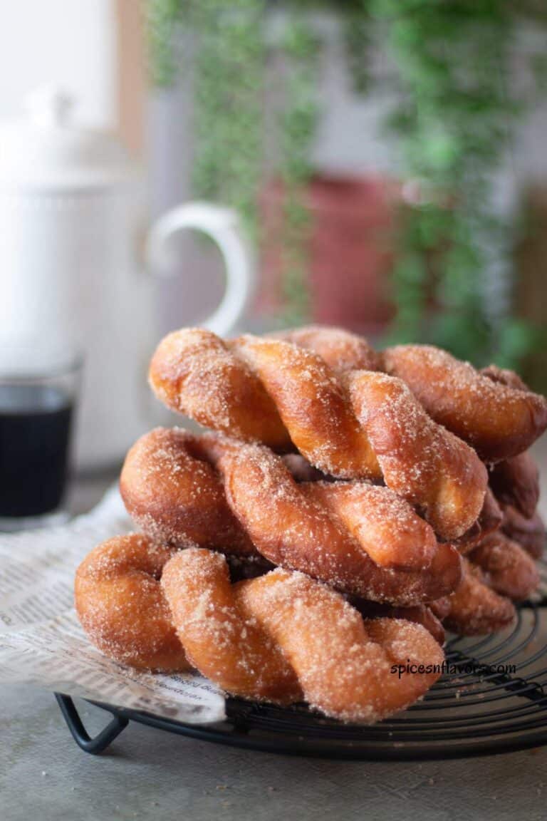 Soft and Fluffy Twisted Doughnut Recipe - kkwabaegi - Spices N Flavors