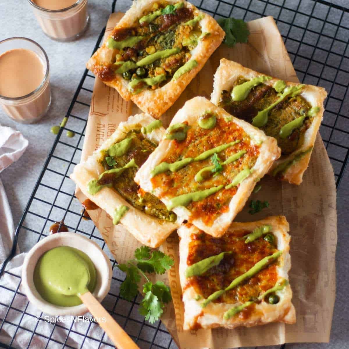 Upside Down Samosa Puff Pastry - Spices N Flavors