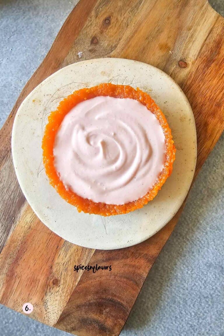 Motichoor Tart with Rose Shrikhand in just 10 mins - Spices N Flavors