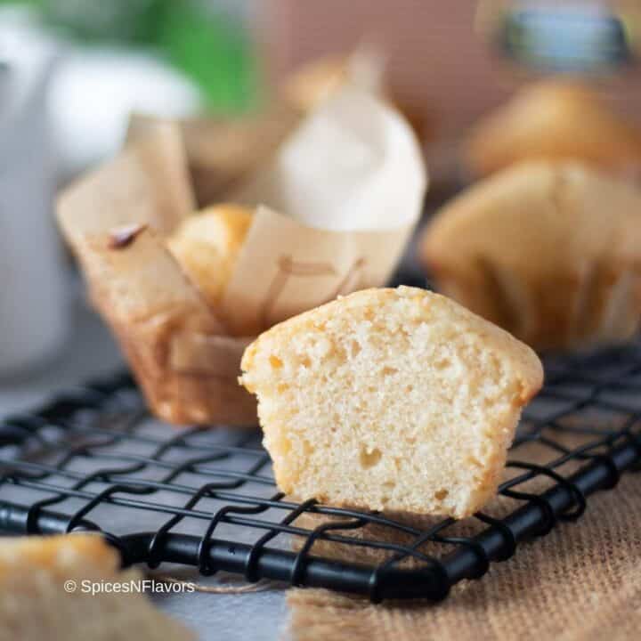 Easy Eggless Vanilla Muffin Recipe in 3 simple steps - Spices N Flavors