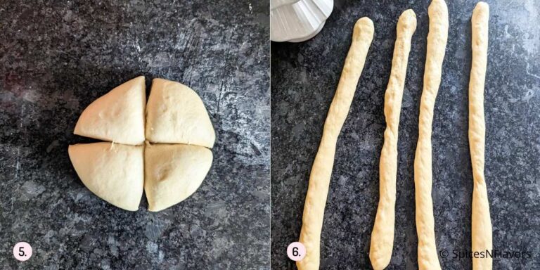 Round Challah recipe - Easy 4-strand braided bread - Spices N Flavors